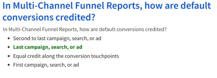 In Multi Channel Funnel Reports How Are Default Conversions Credited ...